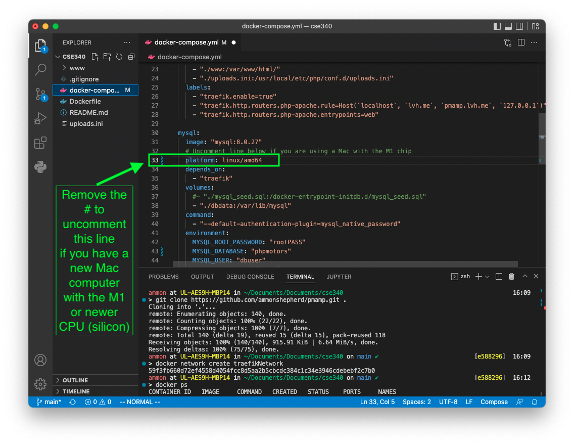 Cse 340 Docker Setup Web Backend Development I